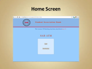 Atm system_project | PPT | Databases | Computer Software and Applications
