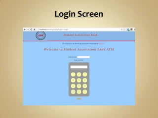 Atm system_project | PPT | Databases | Computer Software and Applications