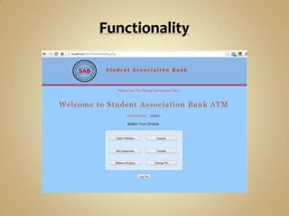 Atm system_project | PPT