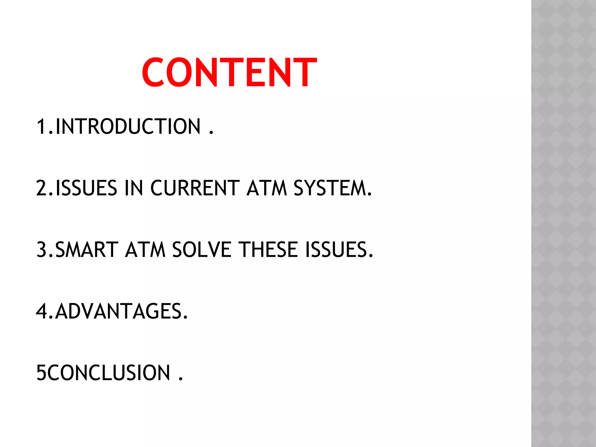 Atm system ppt | PPTX | Credit Cards | Personal Debt