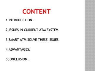 Atm system ppt | PPTX | Credit Cards | Personal Debt