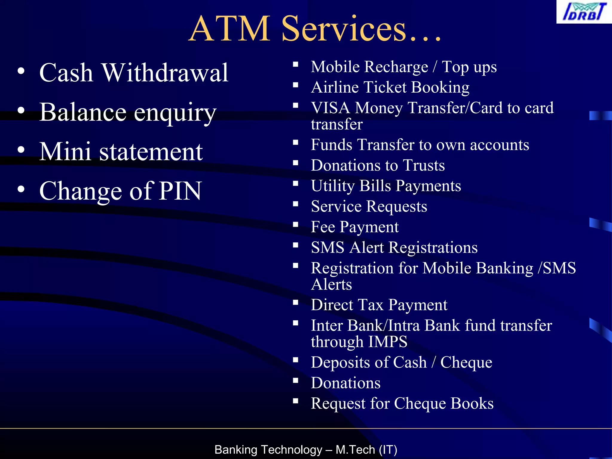 Atm technology and operations | PPT