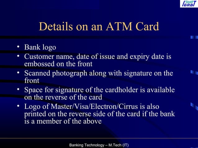 Atm technology and operations | PPT
