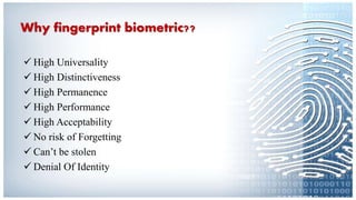Atm using fingerprint | PPTX