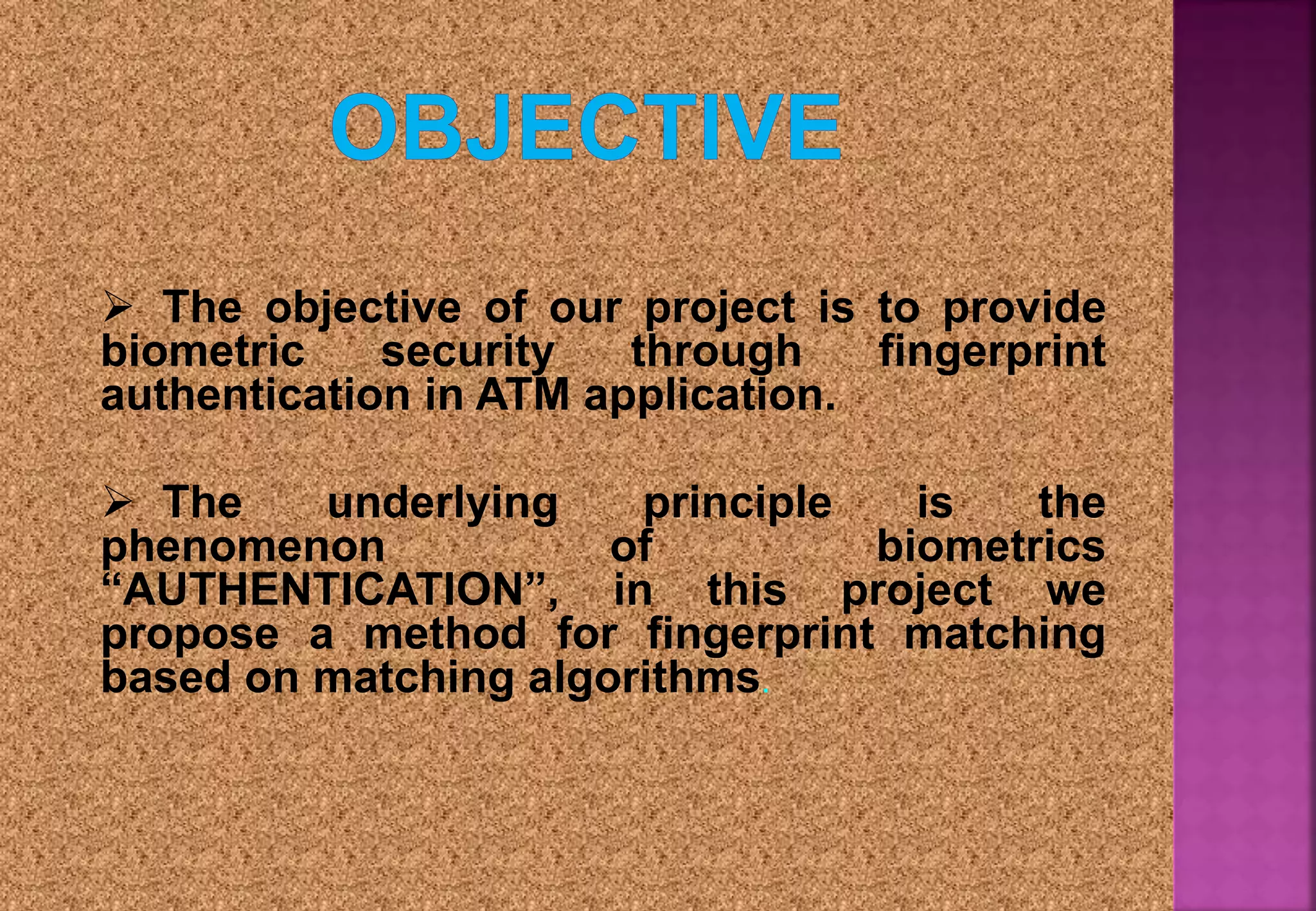 Atm using finger print | PPTX