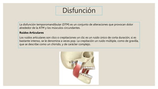 ATM (articulación temporomandibular) llenado de historia | PPTX
