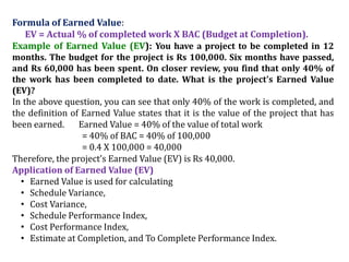 Project Management EVM & SCBA | PPTX