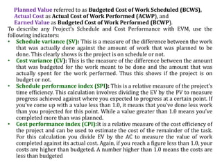 Project Management EVM & SCBA | PPTX