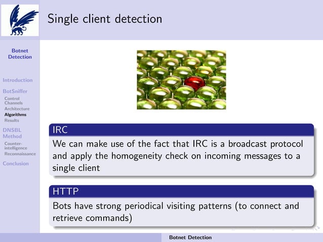 A Brief Incursion into Botnet Detection | PPT