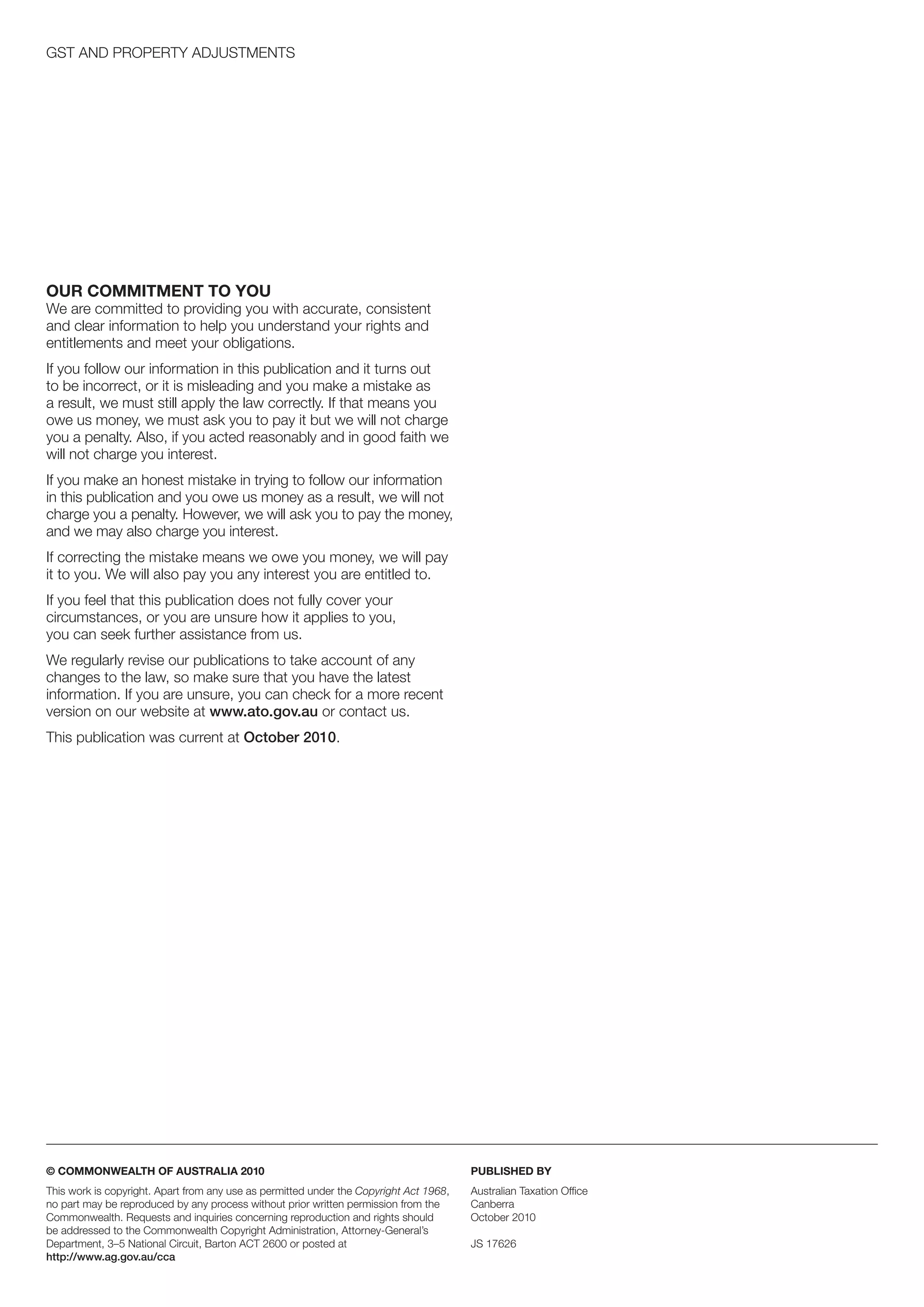 GST and Property Adjustments | PDF