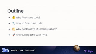 Fine-Tuning Large Language Models with Declarative ML Orchestration ...
