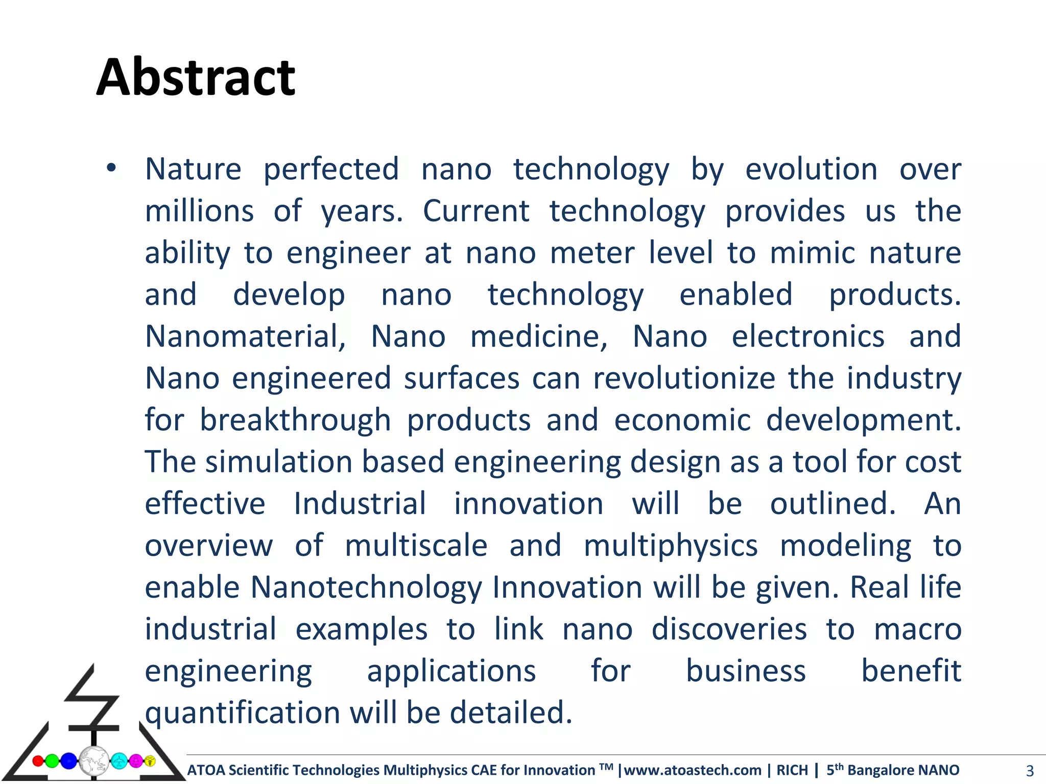 Multiscale and Multiphysics Modeling for Industrial Nanotechnology Innovation | PDF | Technology ...