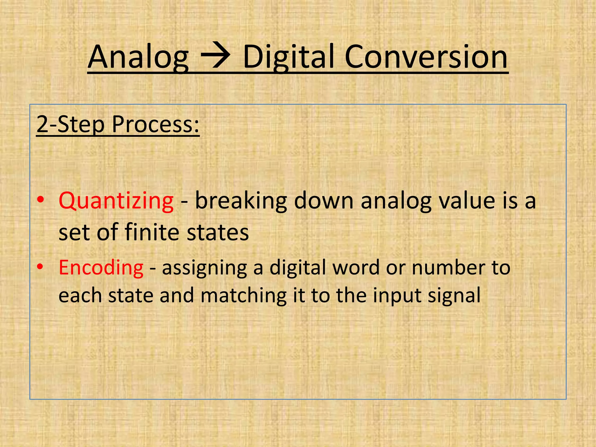 Analog to digital conversion | PPTX