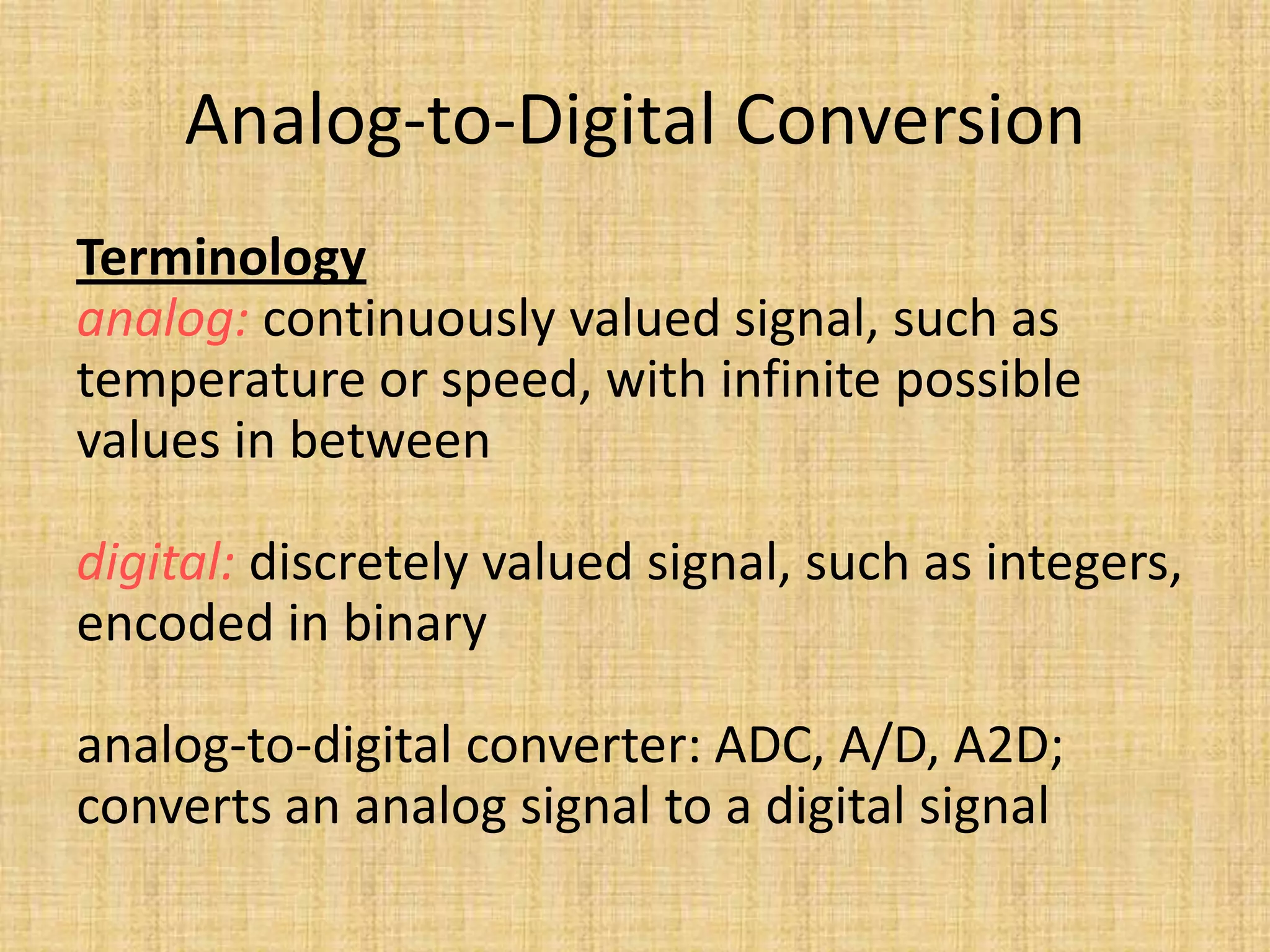 Analog to digital conversion | PPTX