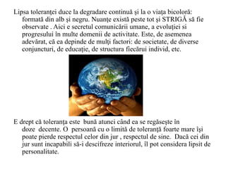 A tolera, tolera nu0162u0102 | PPT