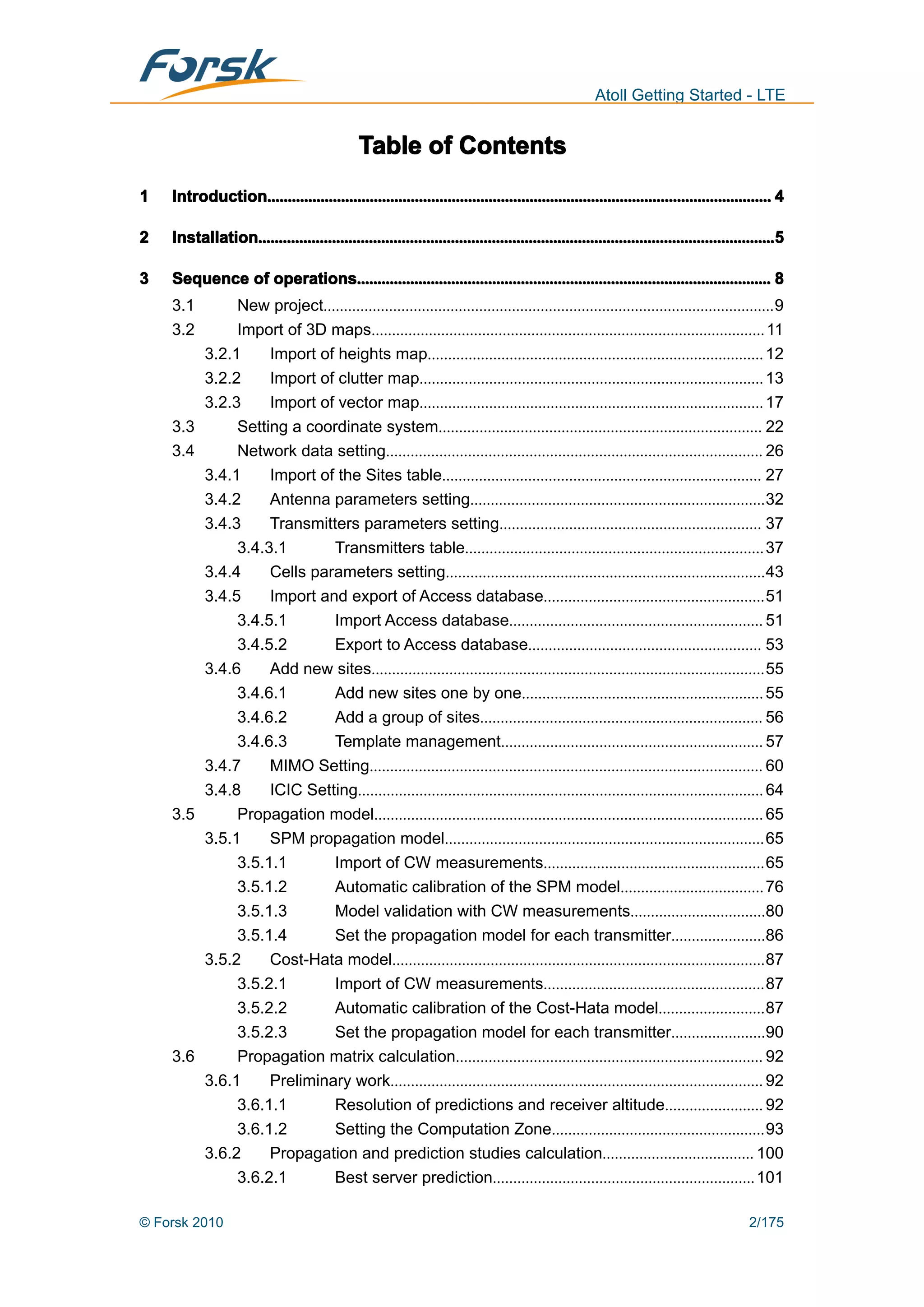 Atoll getting started_lte_282_en | PDF