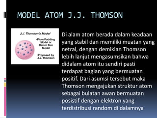 TEORI ATOM J.J. THOMSON | PPTX