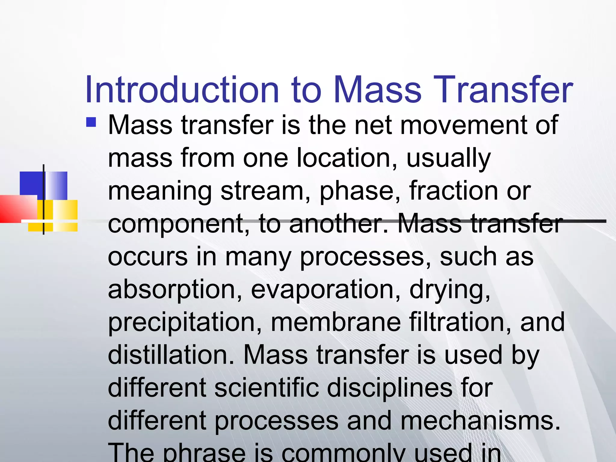 mass transfer operation include in chemical engineering | PPT