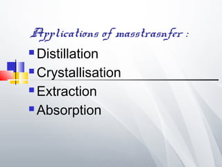 mass transfer operation include in chemical engineering | PPT