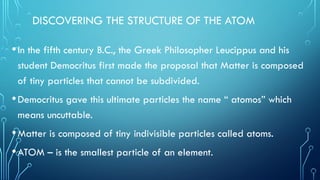 sub-atomic particles for grade 7 matatag curriculum | PPTX