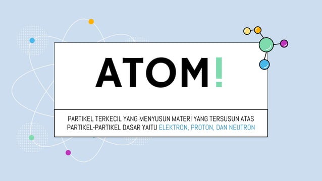 Atom Materi Kimia Kewlas 10 SMA Kurikulum Merdeka | PPT