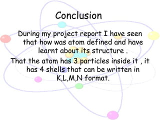 Atom and structure | PPT