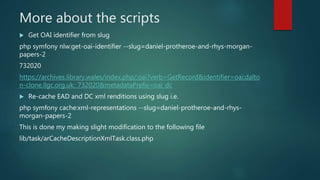Working with large archives in AtoM in National Library of Wales | PPTX