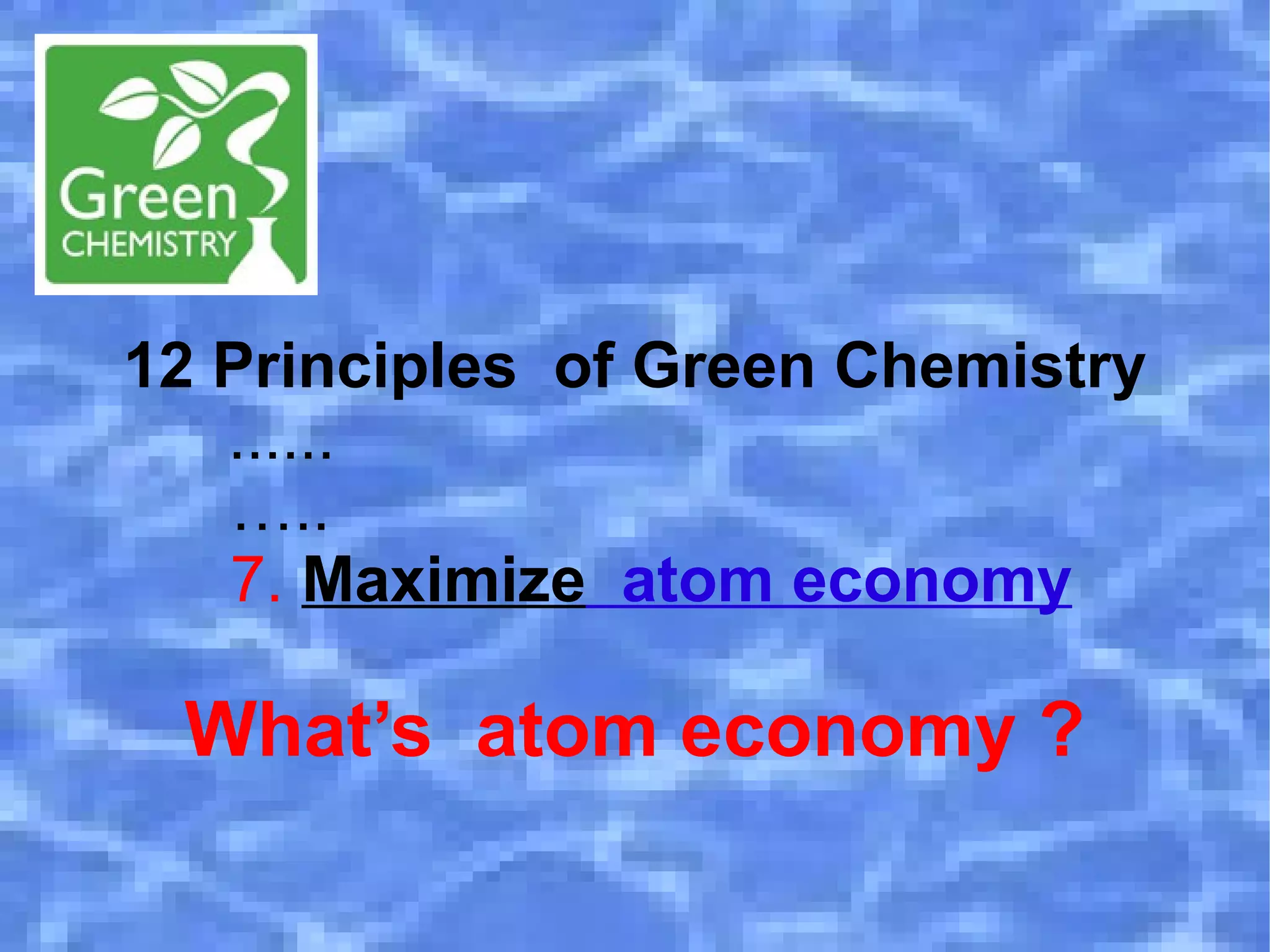 Atom Economy - Comenius Project | ODP