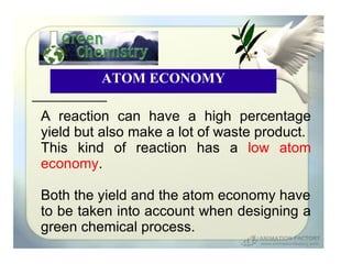 Atom economy - "Green Chemistry Project" | PPT