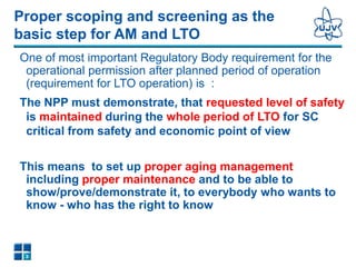 Aging Management Experience. Status of the IVMR Project | PPT