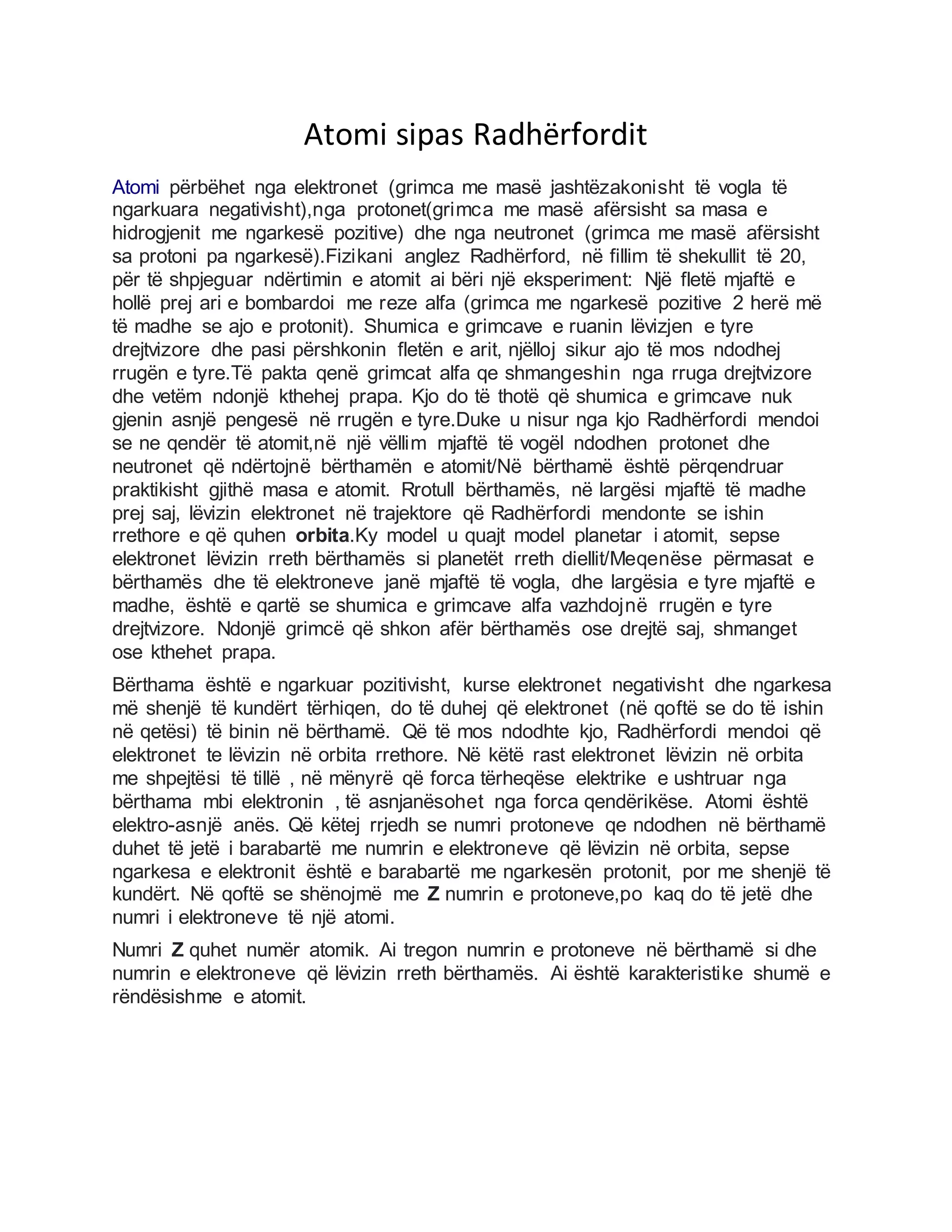 Atomi sipas-radhërfordit | DOCX
