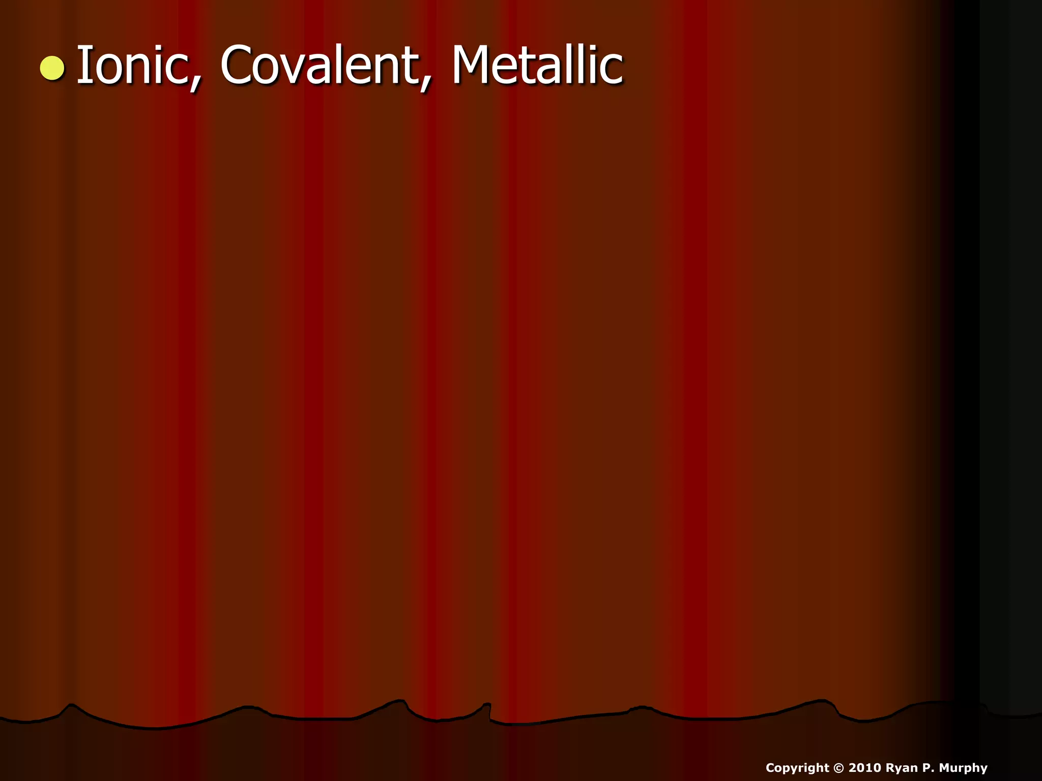 Atomic Bonding, Ionic, Covalent, Metallic Bonds, Physical Science ...