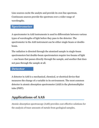 Atomic Absorption Spectroscopy (AAS) | PDF