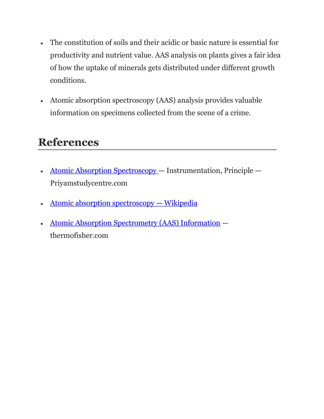 Atomic Absorption Spectroscopy (AAS) | PDF