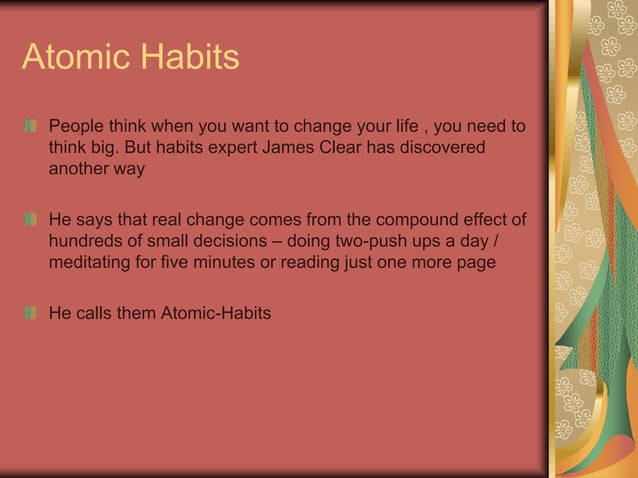 Atomic Habits-Book Summary | PPTX