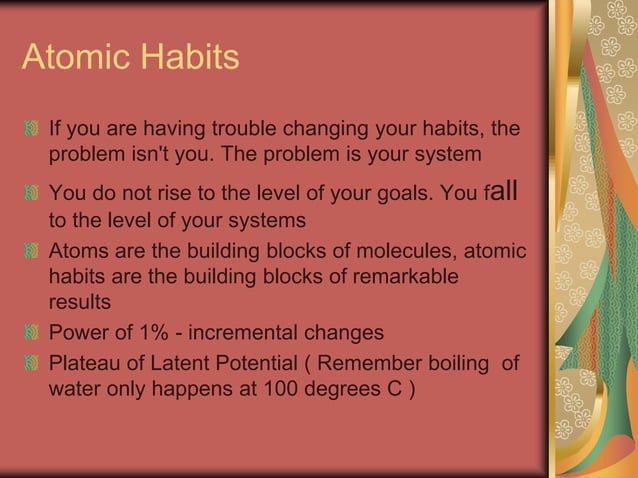 Atomic Habits-Book Summary | PPTX