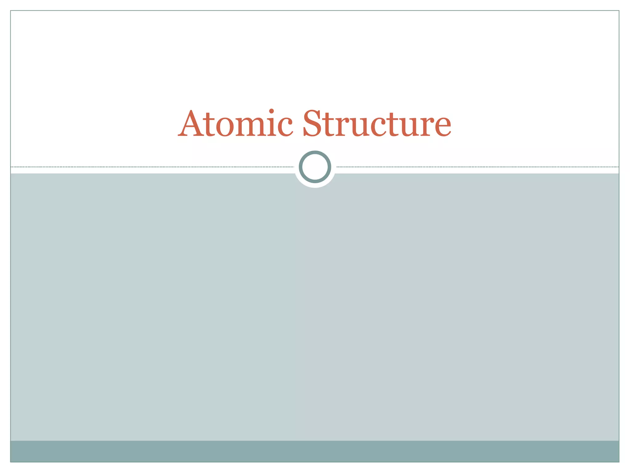 Atomic Structure | PPT