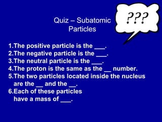 Atomic structure and Bonding | PPT
