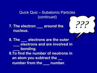 Atomic structure and Bonding | PPT