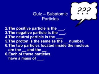 Atomic Structure and Bonding | PPT