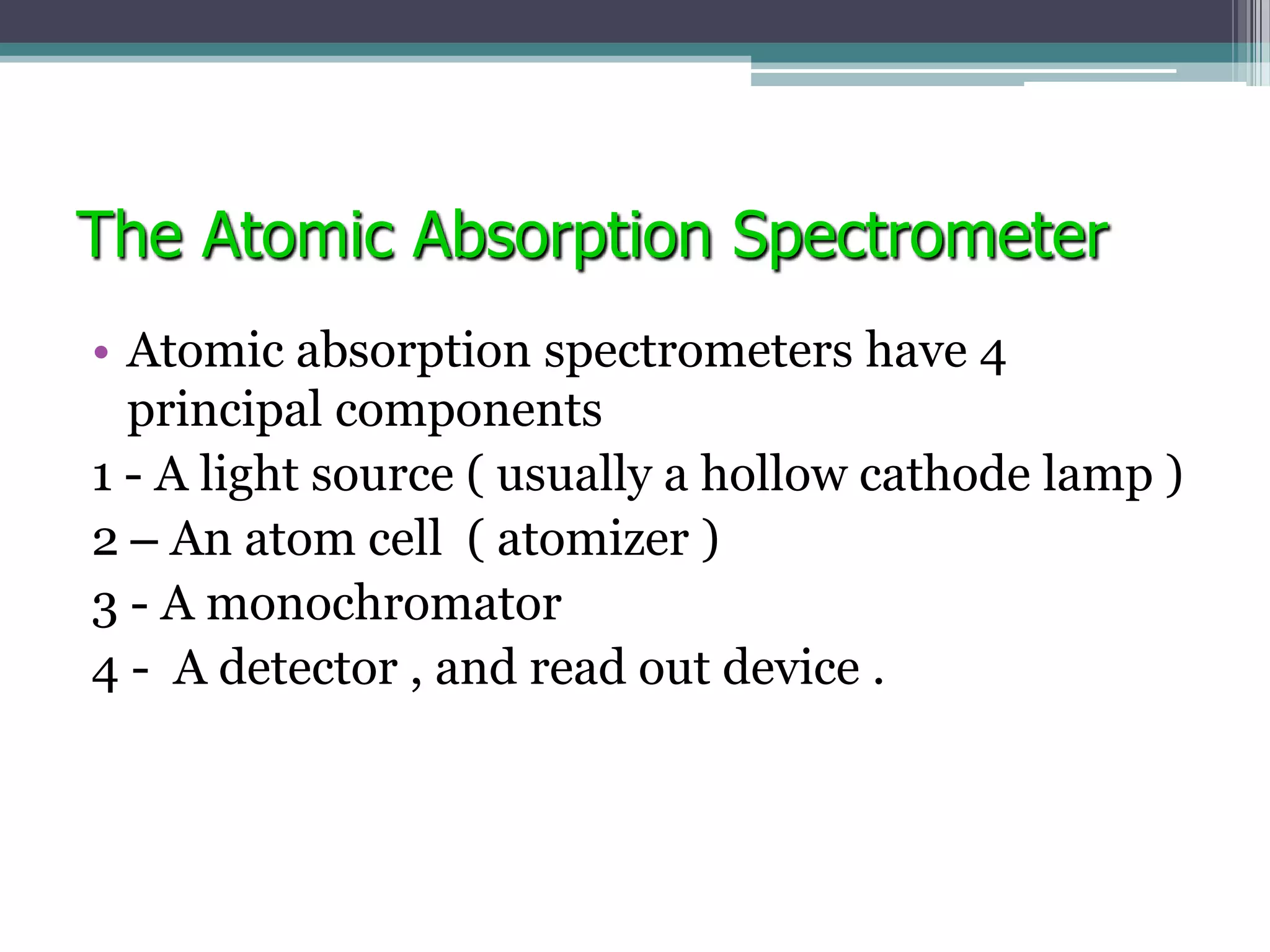 Atomic absorption spectrometer | PPTX