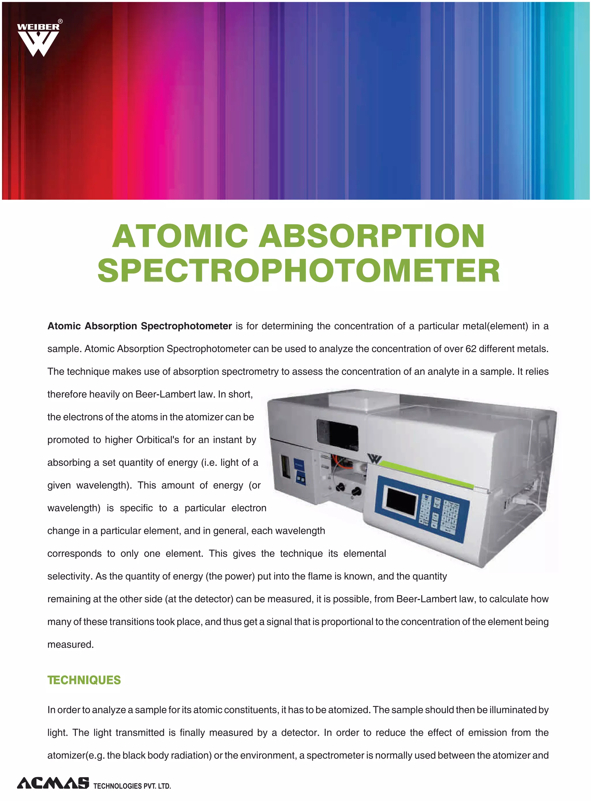 Atomic Absorption Spectrophotometer (AAS) by ACMAS Technologies Pvt Ltd ...