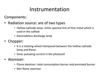 Atomic absorption spectrophotometry | PPTX