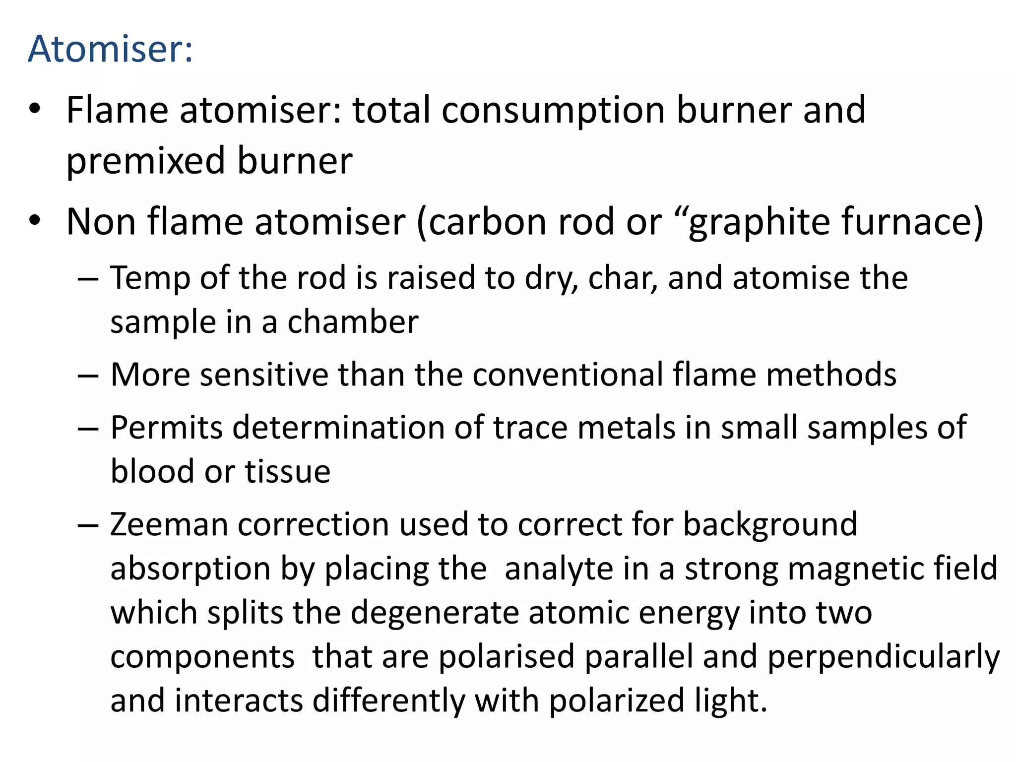 Atomic absorption spectrophotometry | PPTX
