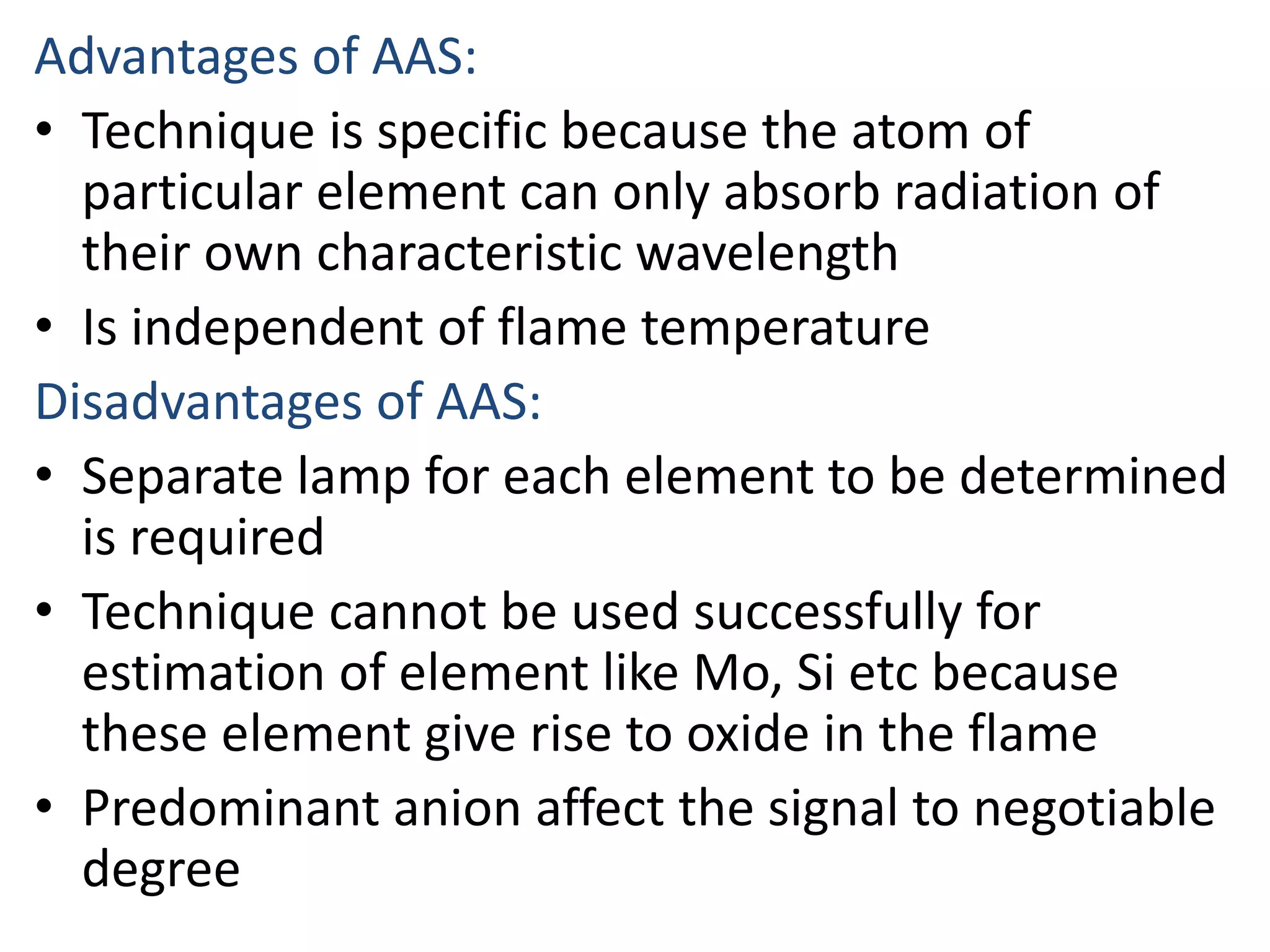 Atomic absorption spectrophotometry | PPTX