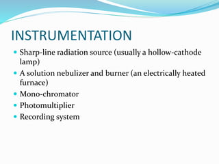 Atomic absorption spectrophotometry | PPTX | Chemistry | Science