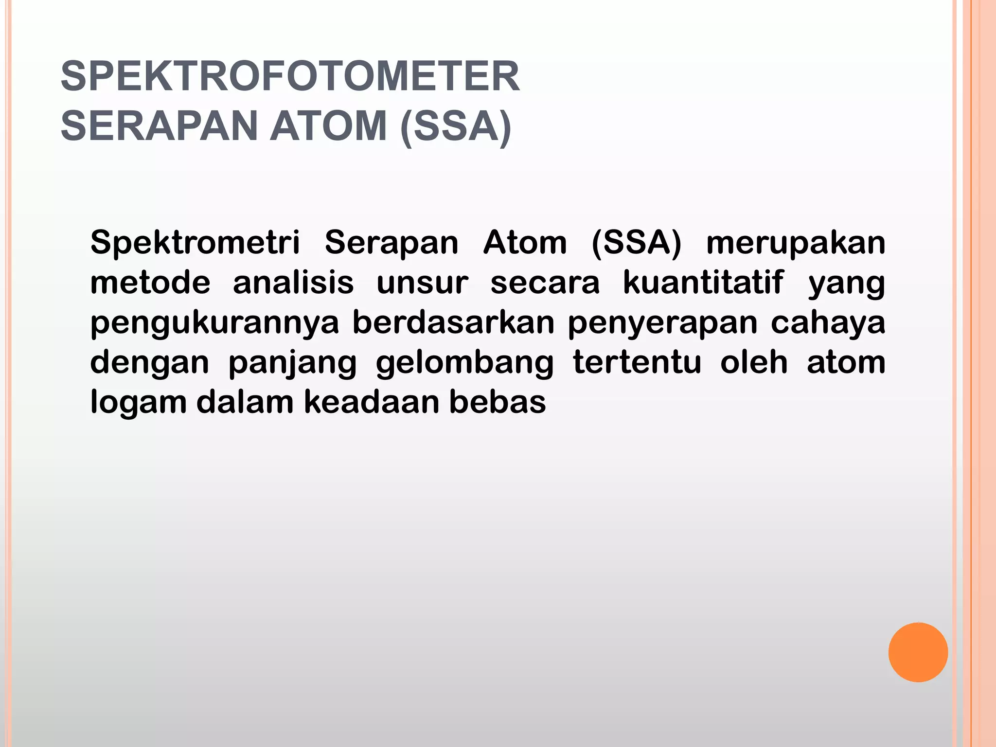 Atomic absorption spectrophotometry (aas) | PPTX