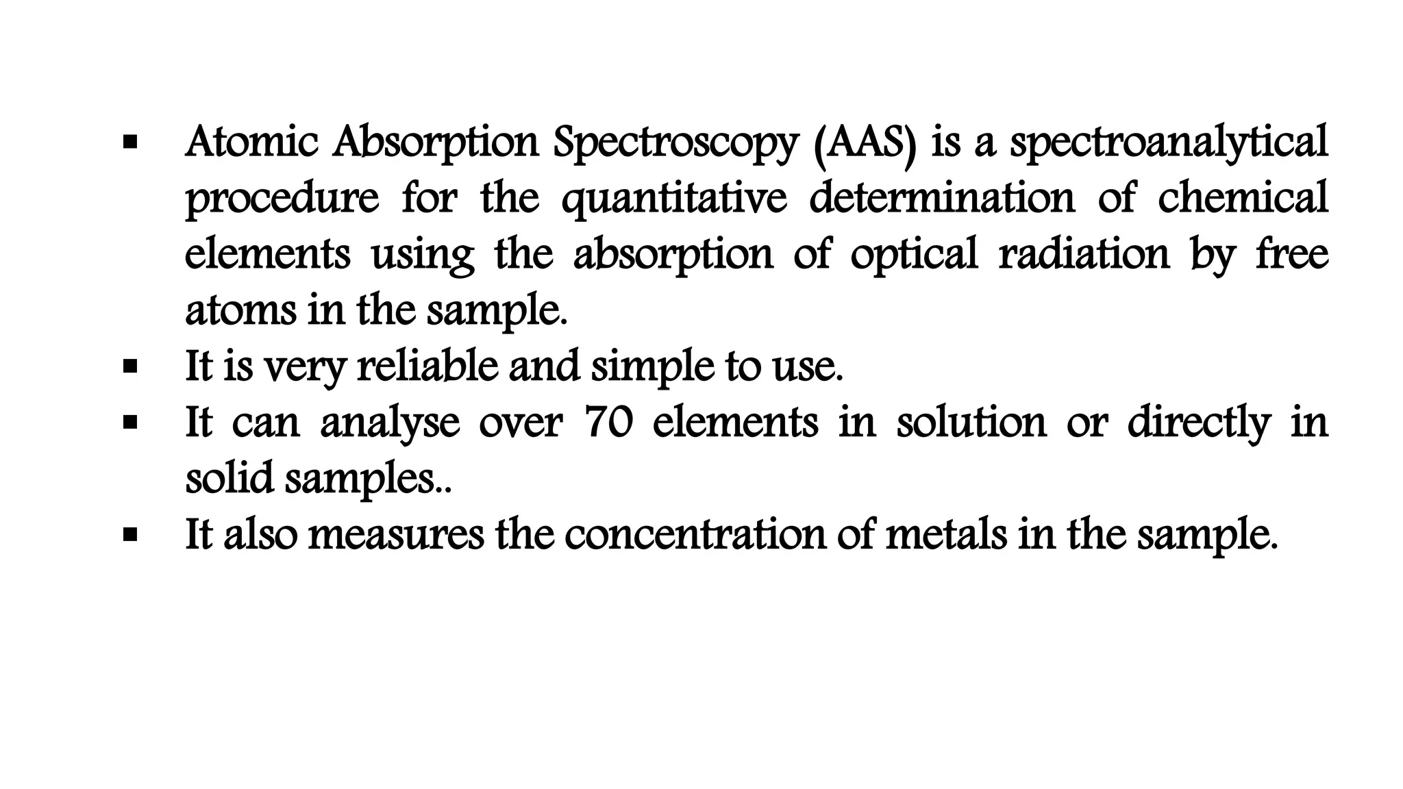 Atomic absorption spectroscopy | PPT