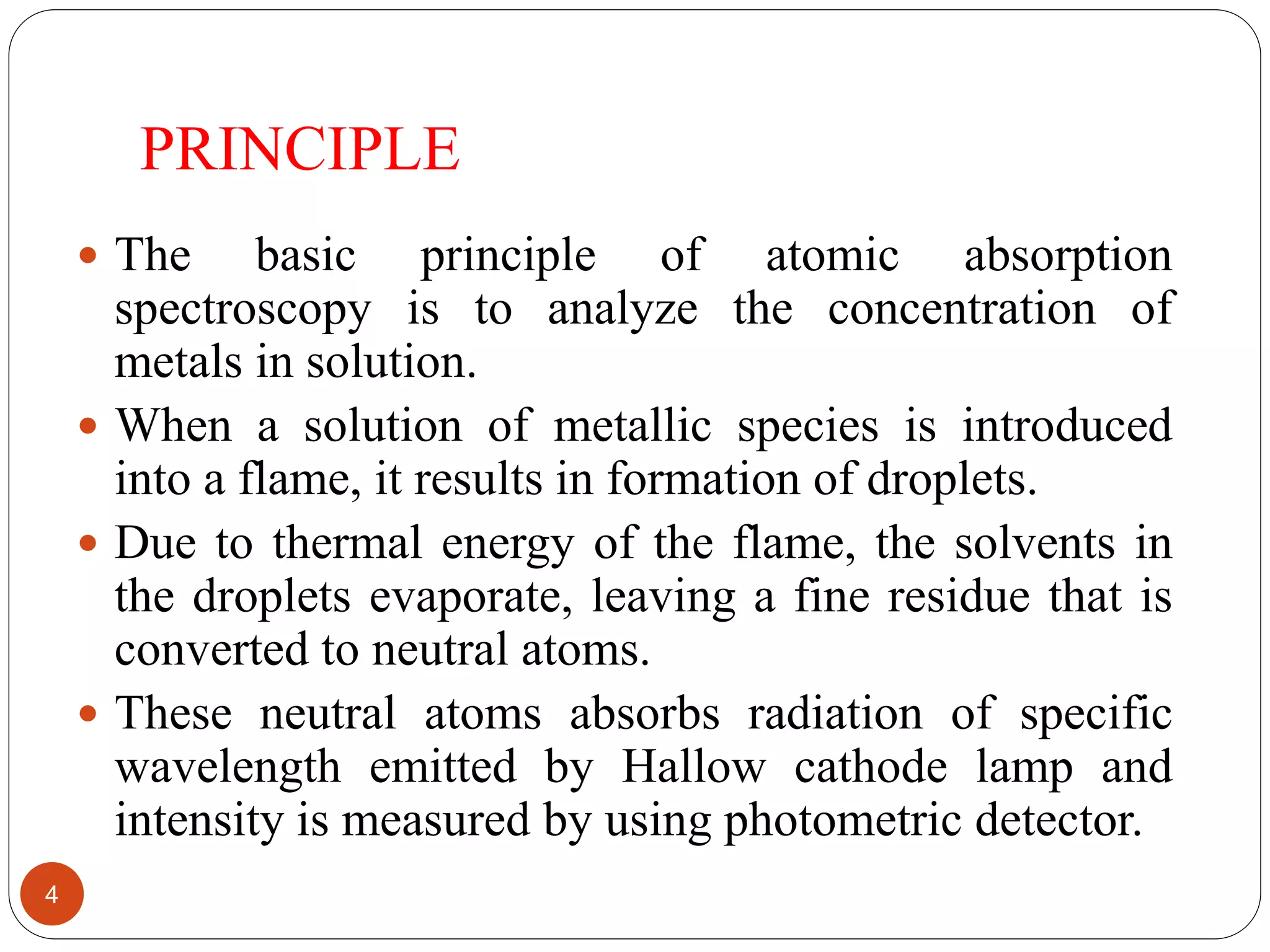 Atomic absorption spectroscopy | PPTX