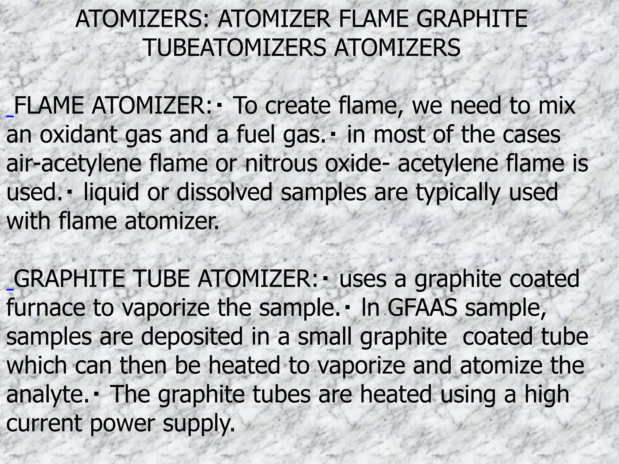 Atomic absorption spectroscopy | PPTX